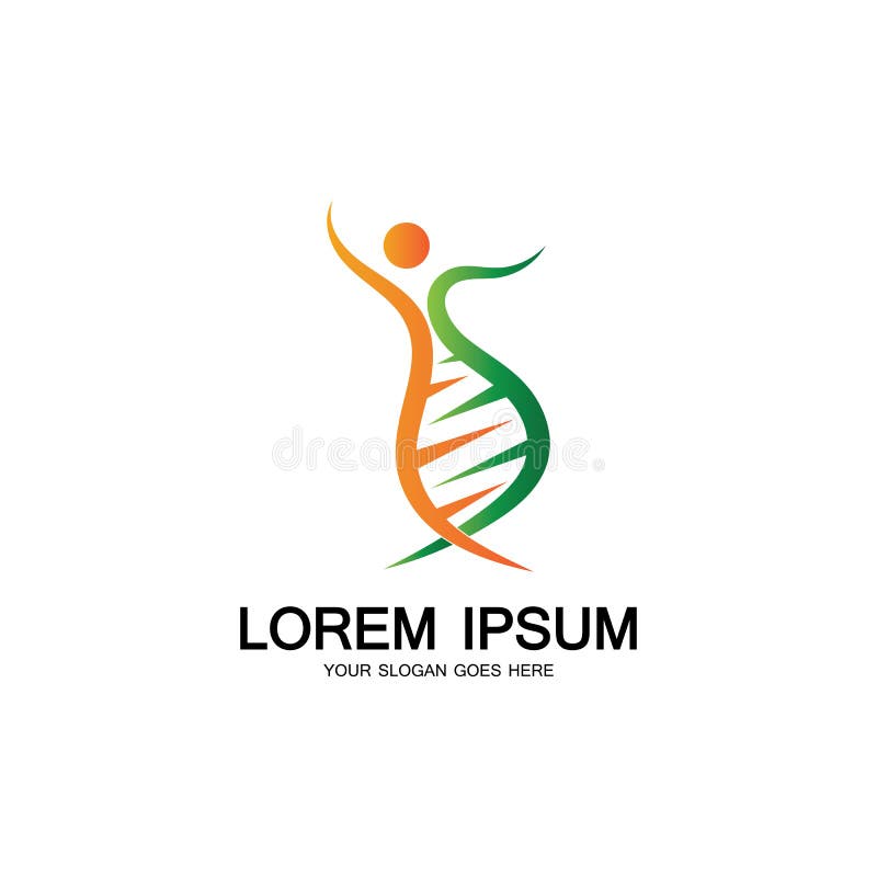 Human DNA Logo Icon Design-vector Stock Vector - Illustration of vector ...