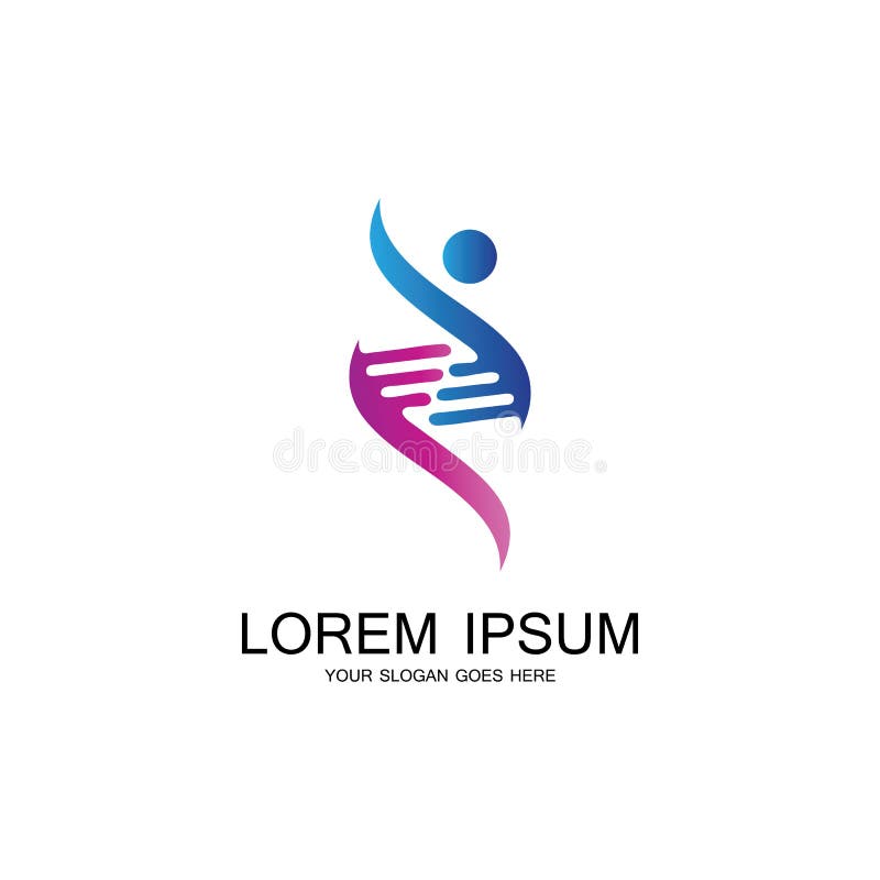 Human DNA Logo Icon Design-vector Stock Illustration - Illustration of ...