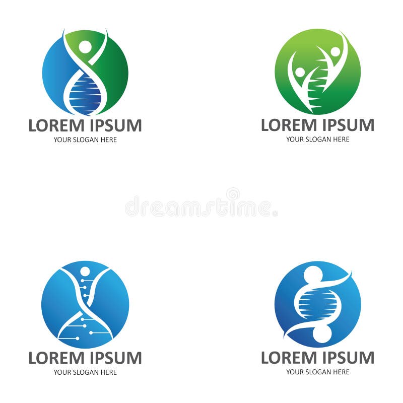 Human DNA Logo Icon Design-vector. Stock Vector - Illustration of ...