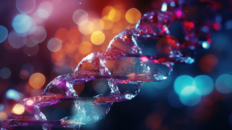 Human DNA Molecule Under Microscope Stock Illustration - Illustration ...