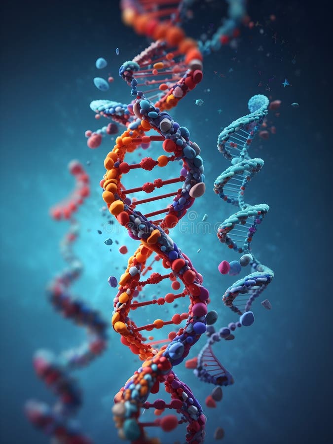 Human Dna Strand. Science or Medicine Concept Stock Illustration ...