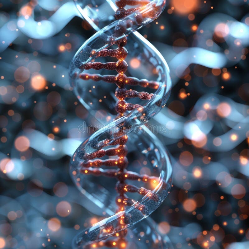 Human Dna Structure with Glass Helix Deoxyribonucleic Acid on ...