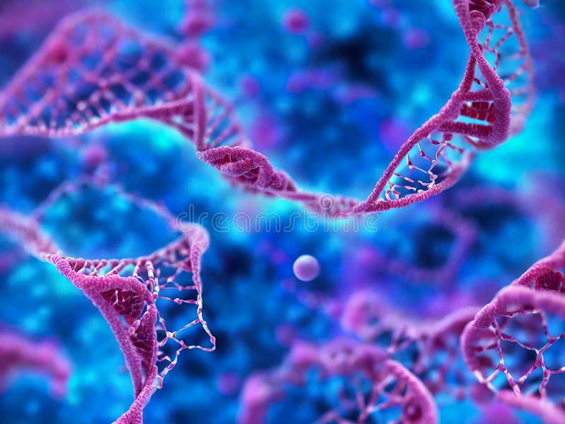 Human DNA Structure Under a Microscope As Science, Health and Biology ...