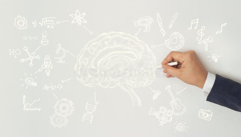 Human Drawing, Creative Brain Idea Concept, Sciences and Arts Stock ...