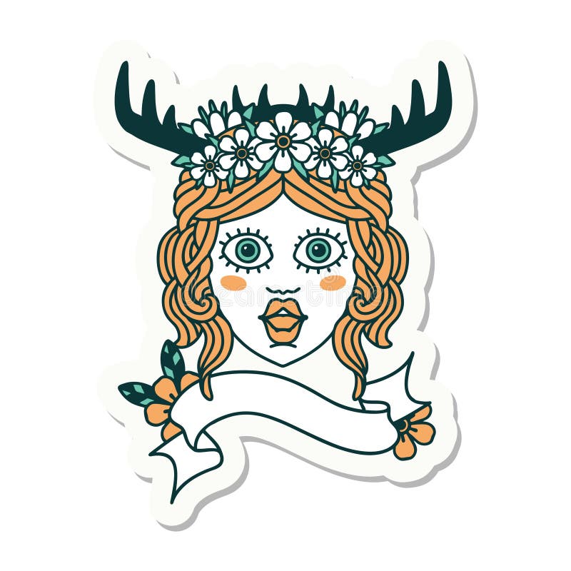 Human Druid Sticker for Role Play Game Stock Vector - Illustration of ...