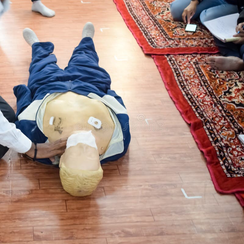 Human Dummy Lies on the Floor during First Aid Training ... Human Dummy Lies on the Floor during First Aid Training ...