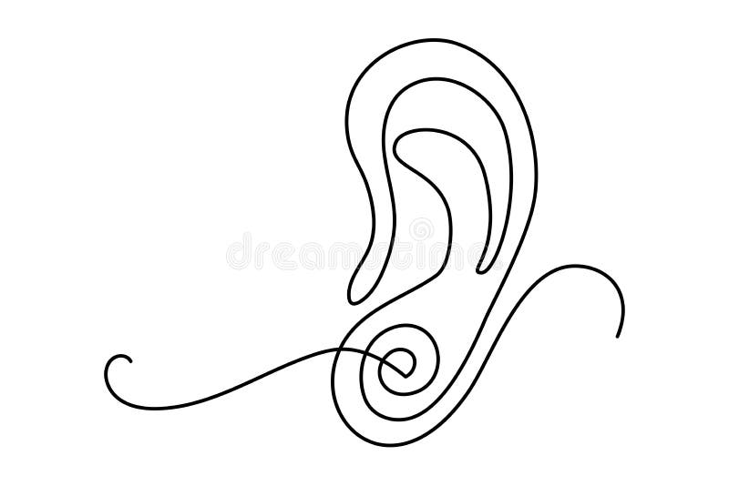 Drawing Human Ear Outline Stock Illustrations – 962 Drawing Human Ear ...