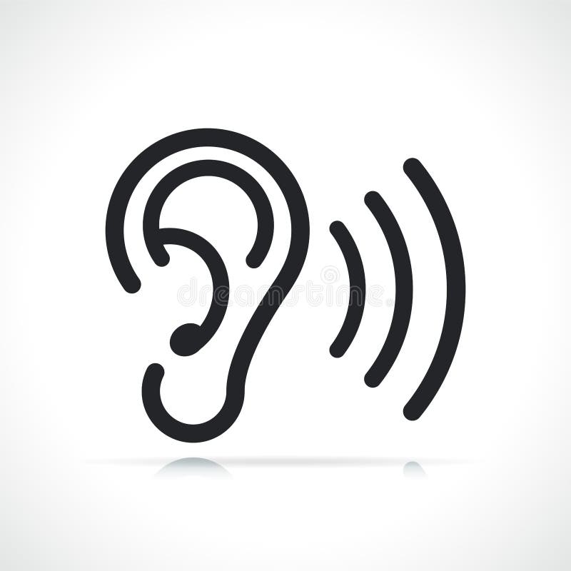 Human ear or hearing icon stock vector. Illustration of icon - 247871864