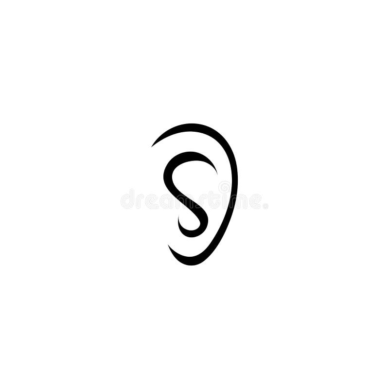 Human Ear Icon Template Vector Stock Vector - Illustration of people ...