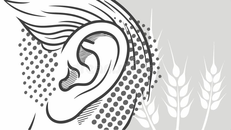 Human Ear, Hearing Organ and Sensory Perception Vector Design ...