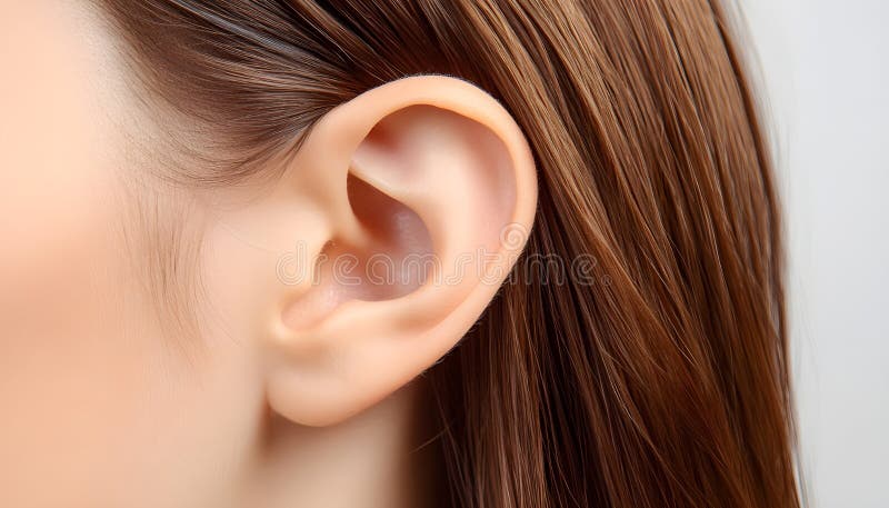 Human Ear Isolated on White Close Up Stock Photo - Image of health ...