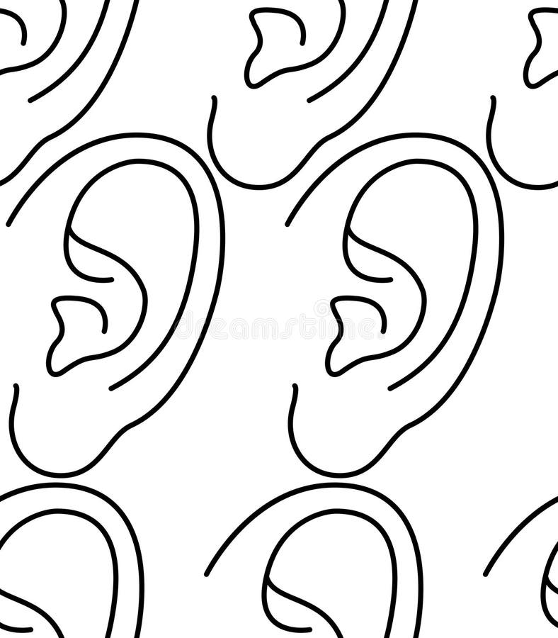 Human Ear Coloring Page