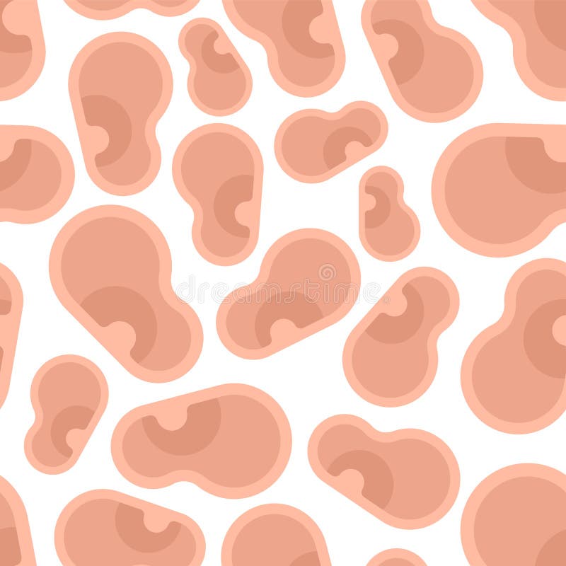 Human Ears Set. Realistic Hand Drawn Vector Stock Vector - Illustration ...