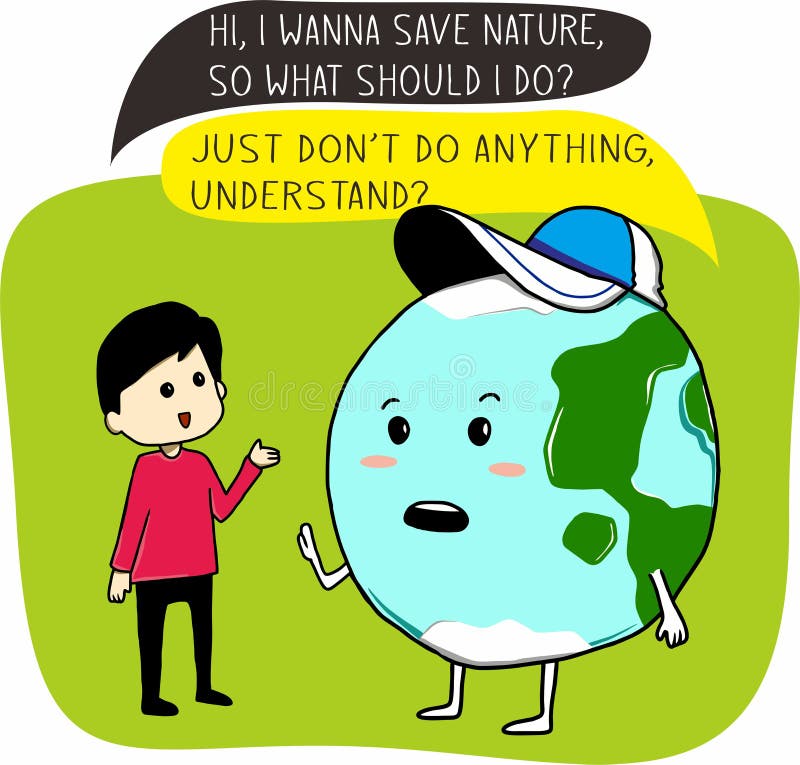 Happy Earth Day. Human and Earth are Talking Each Other Stock Vector ...