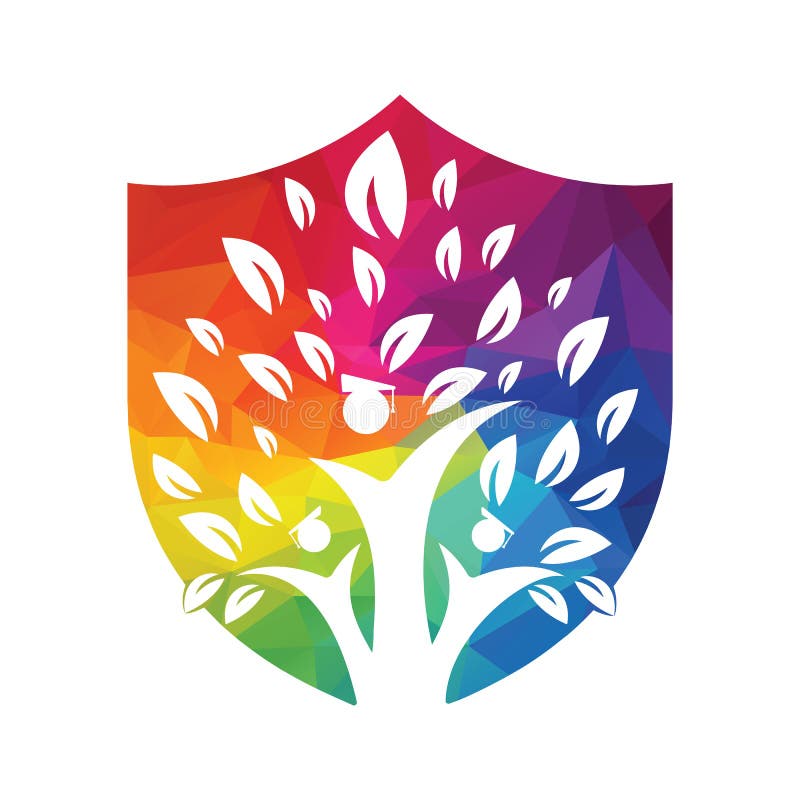 Human Education Tree Concept Logo Design Template. Stock Vector ...
