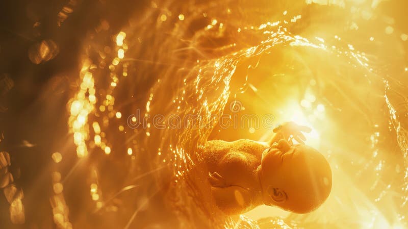 Human Embryo in Protective Womb Environment Stock Illustration ...