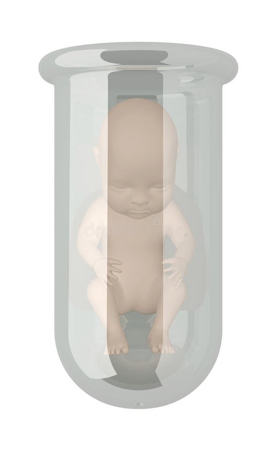 Test Tube Embryo Lit with Light Stock Illustration - Illustration of ...