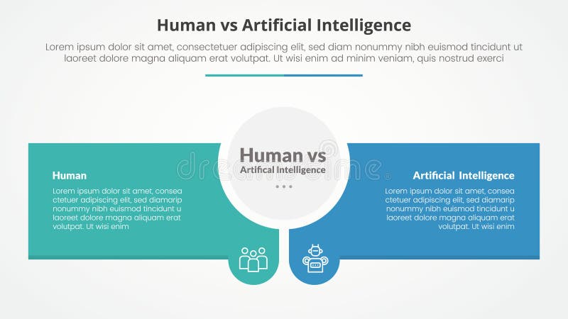 Human Employee Vs Ai Artificial Intelligence Versus Comparison Opposite ...