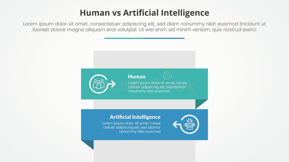 Human Employee Vs Ai Artificial Intelligence Versus Comparison Opposite ...