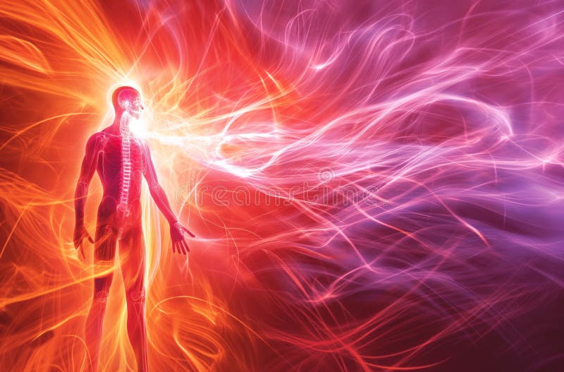 Human Energy Field Visualization Stock Image - Image of concept ...
