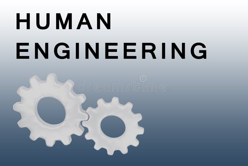 HUMAN ENGINEERING concept stock illustration. Illustration of gears ...