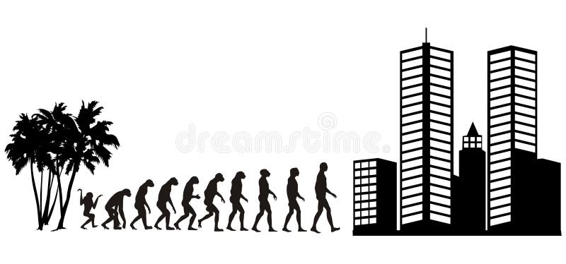 Human evolution 2 stock illustration. Illustration of generation - 2626786