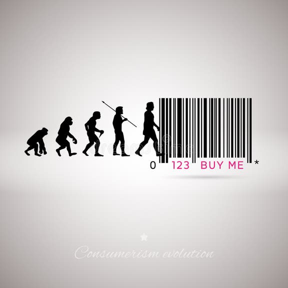 Human evolution Bar code stock vector. Illustration of commerce - 85892571