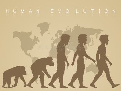 Human evolution cartoon stock illustration. Illustration of sapiens ...