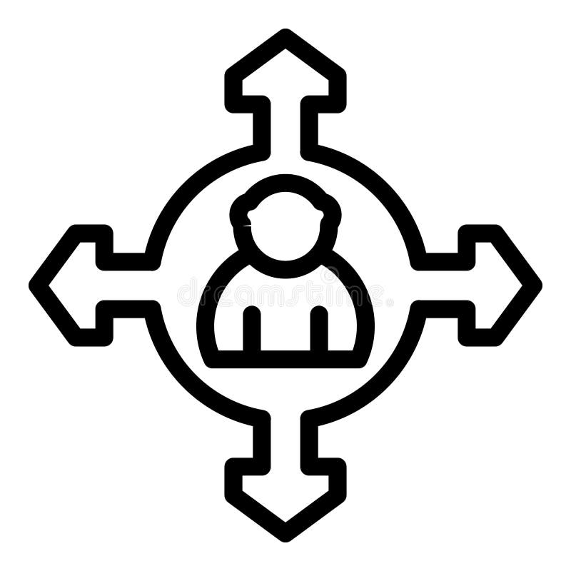 Human Evolution Icon Outline Vector. Customer Team Stock Vector ...