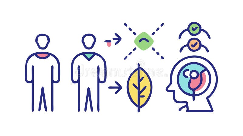 Human Evolution and Intellectual Growth Concept with Brain and Leaf ...