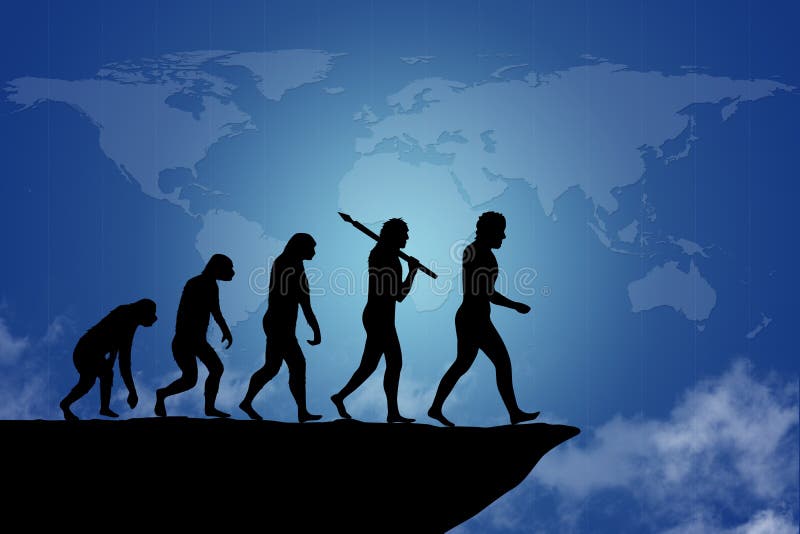 Human evolution stock illustration. Illustration of binary - 51917034