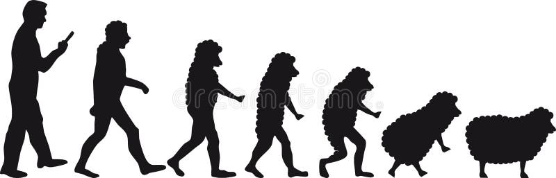 Human Evolution sheep stock vector. Illustration of human - 30702287