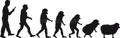 Human Evolution sheep stock vector. Illustration of human - 30702287