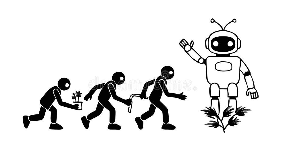 Human Evolution To Robot, Technological Advancement, Future Progress ...