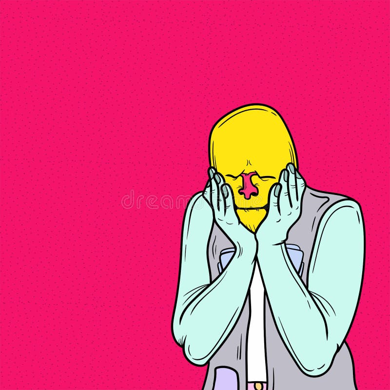 Sad Face Abstract Illustration Vector 3 Stock Vector - Illustration of ...