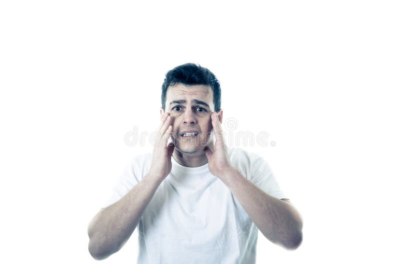 Human Expressions and Emotions. Concern Scared Shocked Adult Man with a ... Human Expressions and Emotions. Concern Scared Shocked Adult Man with a ...