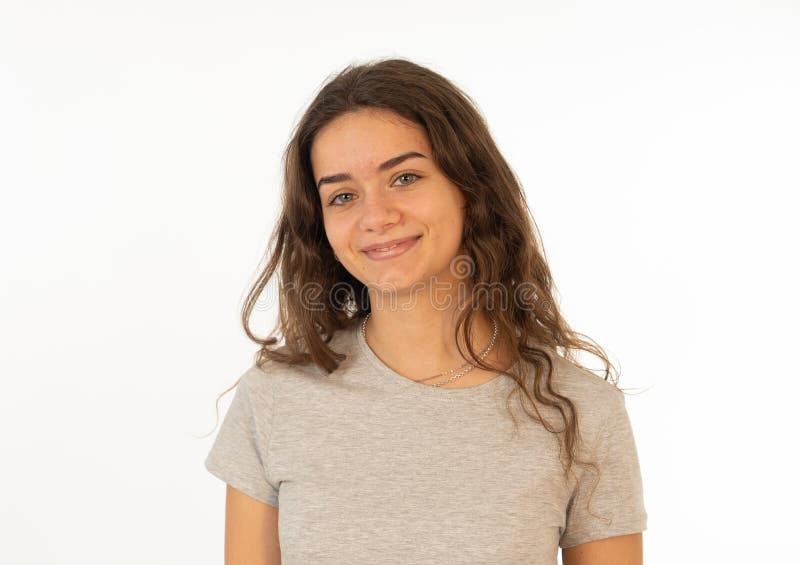 Human Expressions And Emotions Portrait Of Young Attractive Girl With