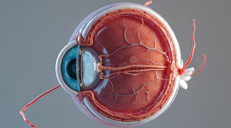 Human Eye Anatomy Cross Section Stock Illustration - Illustration of ...