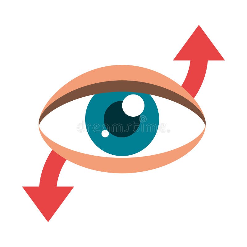 Eye Human Optical Vision Cartoon In Black And White Stock Vector ...