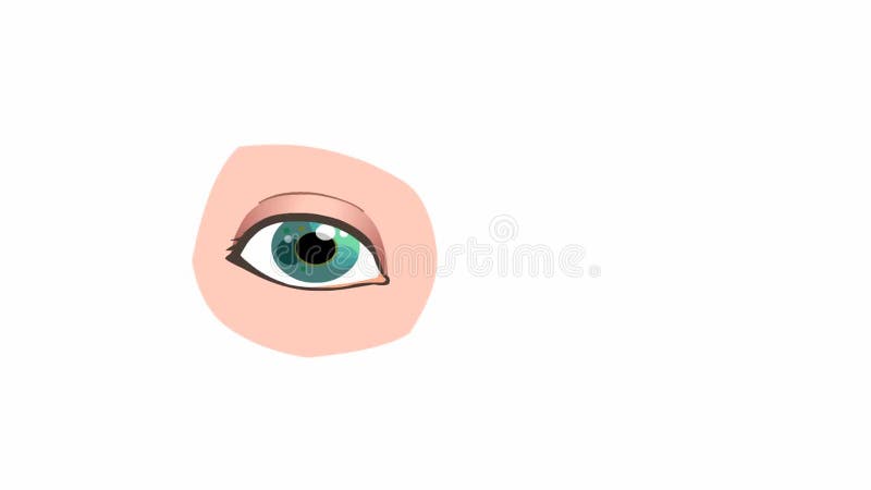 Human Eye Blinking and Staring into Camera. Macro Detail of Iris ...