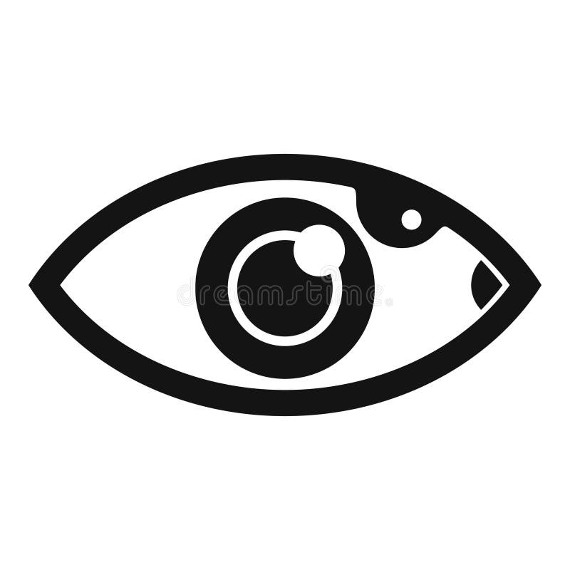Human Eye with Blood Vessels Looking Up Simple Icon Stock Vector ...