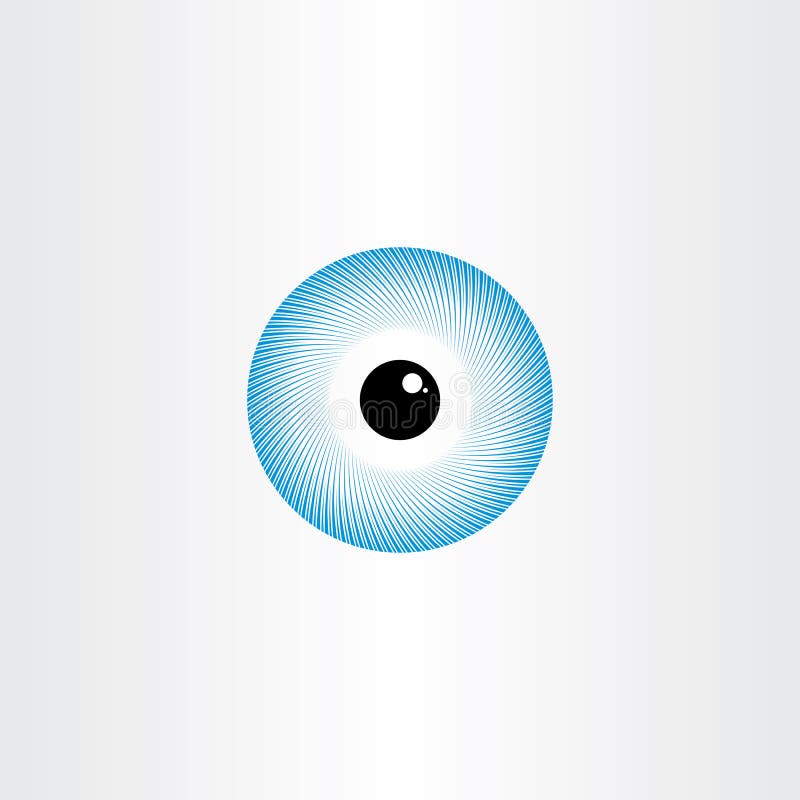 Human Eye Blue Pupil Symbol Stock Vector - Illustration of sight ...