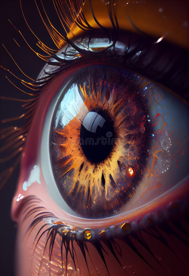 Human Eye Close Up. AI Generated Stock Illustration - Illustration of ...