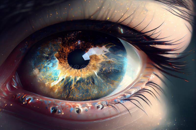 Human Eye Close Up. AI Generated Stock Illustration - Illustration of ...