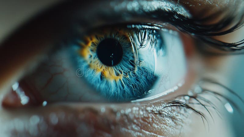 Human Eye Close-Up with Detailed and Complex Patterns Stock Photo ...