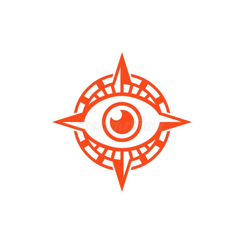 Human Eye with Compass Creative Logo Design Stock Vector - Illustration ...