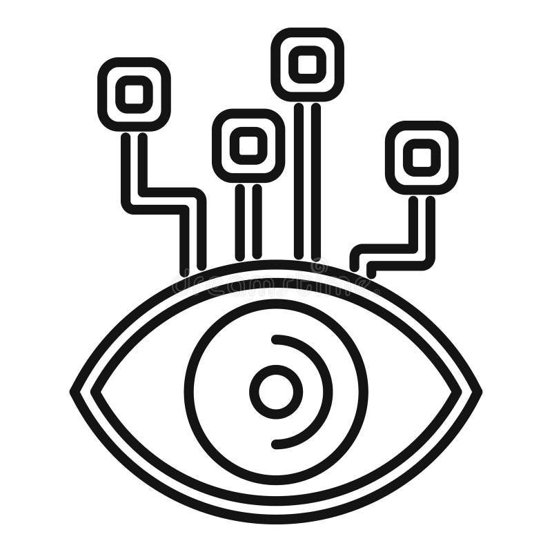 Human Eye Connected To Artificial Intelligence Network Stock ...