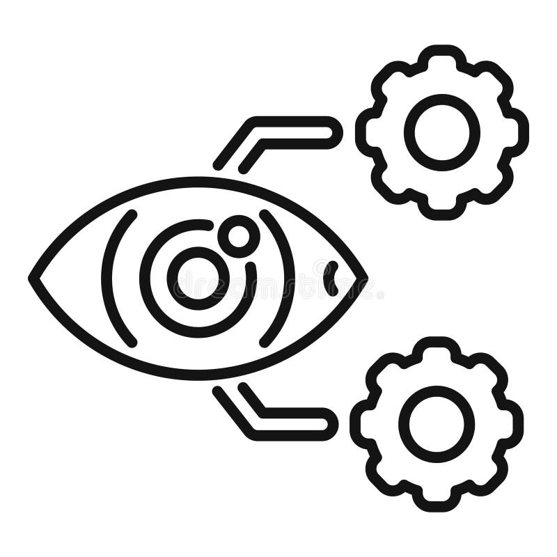 Human Eye Connected To Gears Showing Concept of Artificial Intelligence ...