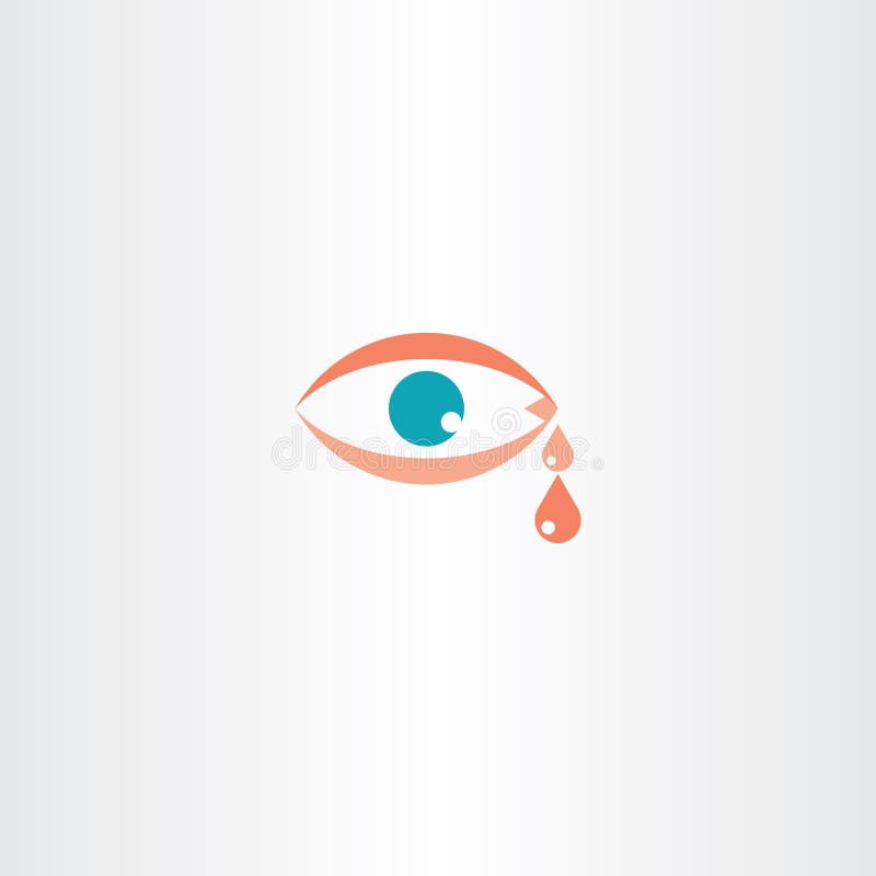 Human Eye Cry Tear Vector Icon Stock Vector - Illustration of sadness ...