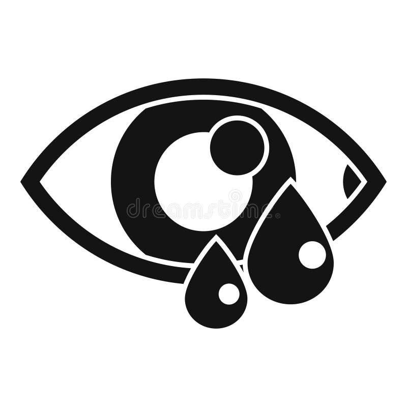 Human Eye Crying Showing Sadness and Sorrow Stock Vector - Illustration ...